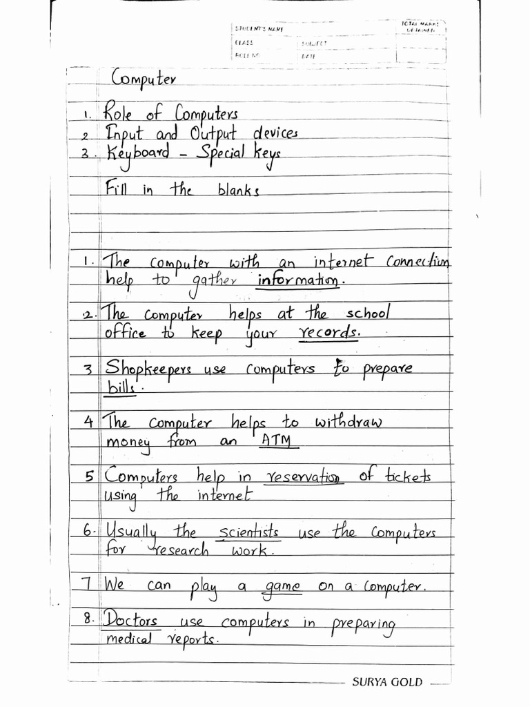 Computer Term 1 | PDF