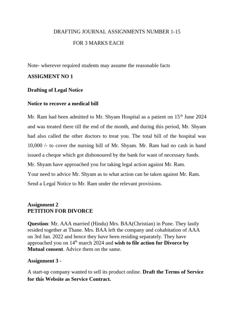 DRAFTING INTERNAL ASSIGMENT COMPONENT 1 DRAFT 1-15 (1) (1) | PDF