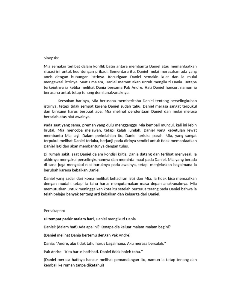 Tugas Naskah Klimaks Dan Lanjutan | PDF