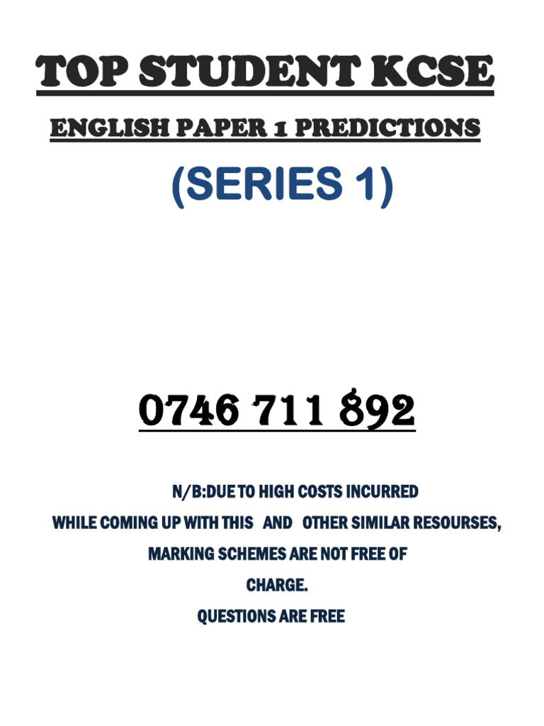 Top Student English Pp1 Predictions | PDF
