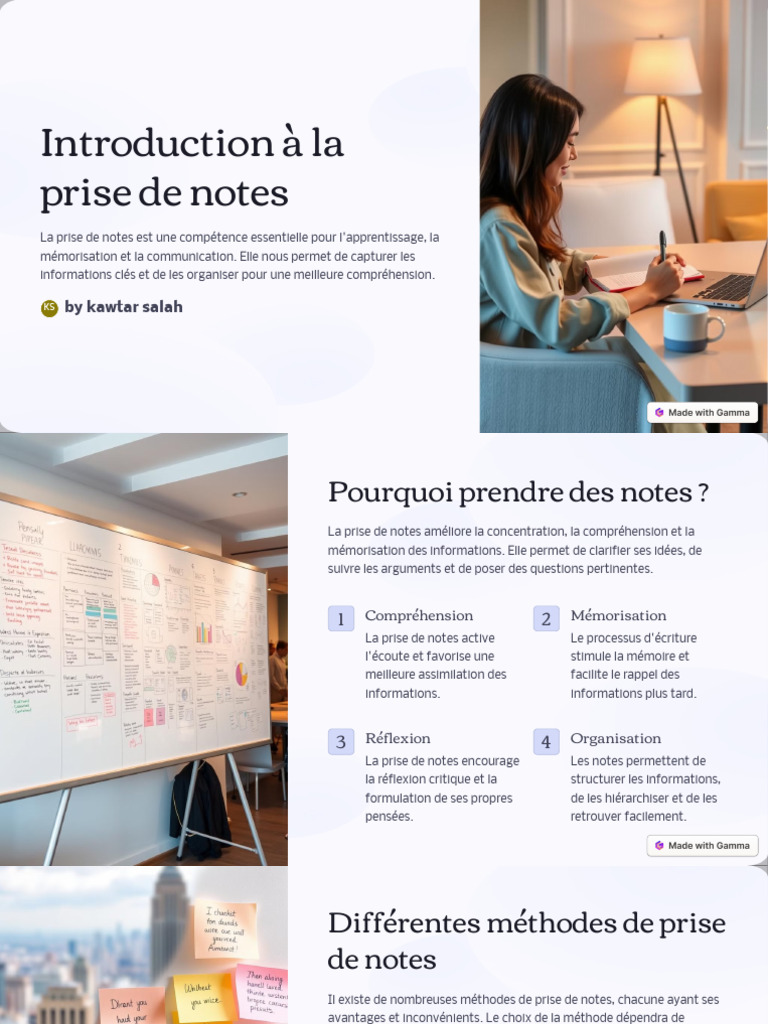 Introduction A La Prise de Notes | PDF