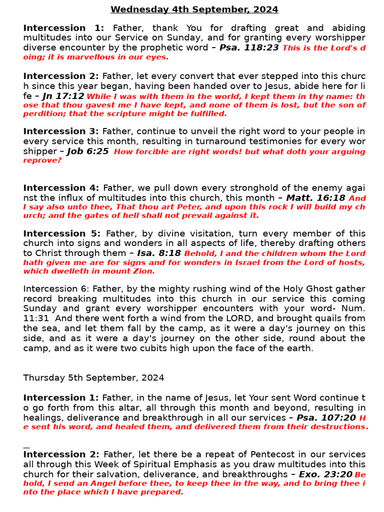 WOSE and Sunday Prayers | PDF | Abrahamic Religions | Religious Belief ...