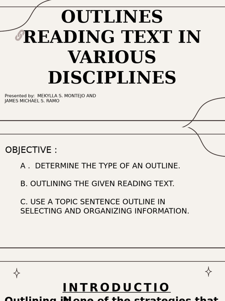 Outlines Reading Text in Various Disciplines | PDF | Planets | Career ...