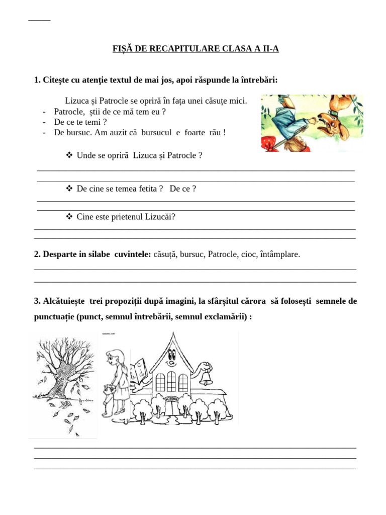 Fisa de Recapitulare Finala. Luni | PDF