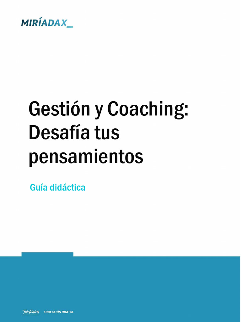 Guía Didáctica - Curso MOOC Gestión y Coaching | PDF