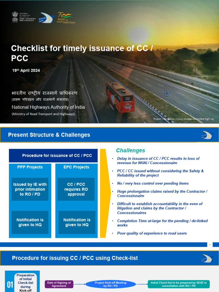 Presentation of CC PCC Checklist | PDF