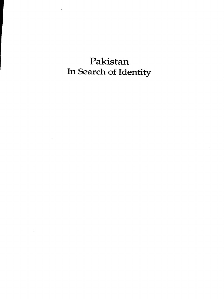 Pakistan in Search of Identity | PDF