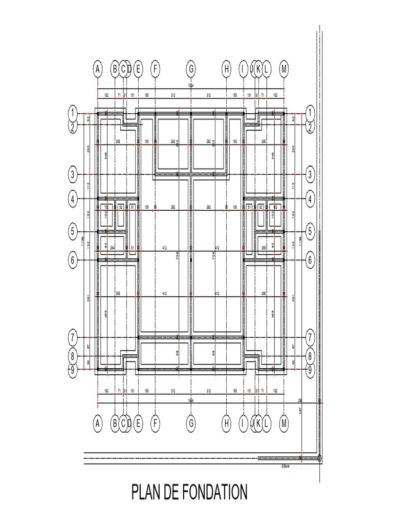Plan de Fondation Implantation-1 | PDF