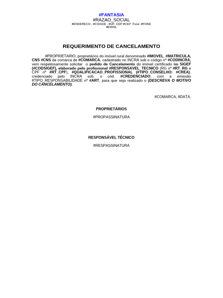 Modelo De Requerimento Simples Wordmodelo De Requerimento Registo