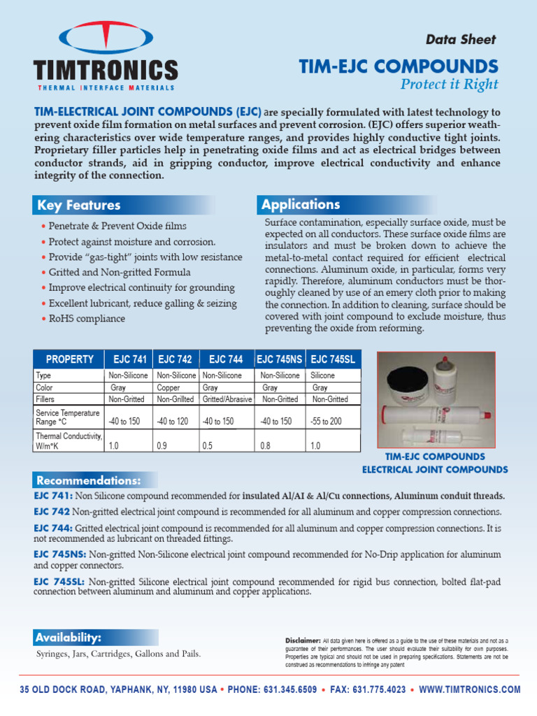 EJC-Compounds TDS 2017 | PDF