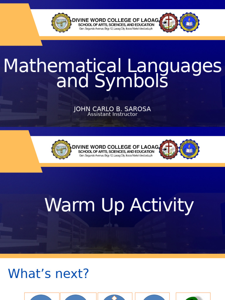 2 Mathematical Languages and Symbols | PDF