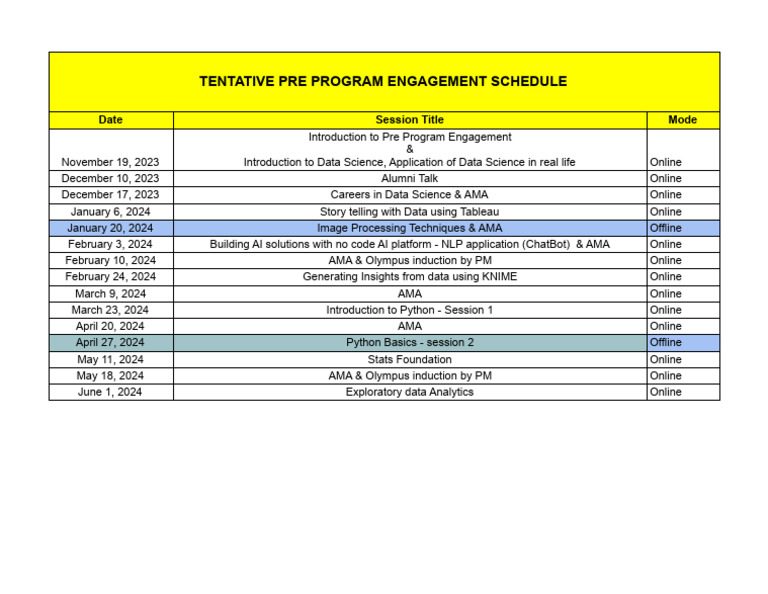 FCB Tentative Calender 2024 | PDF | Information Science | Computers