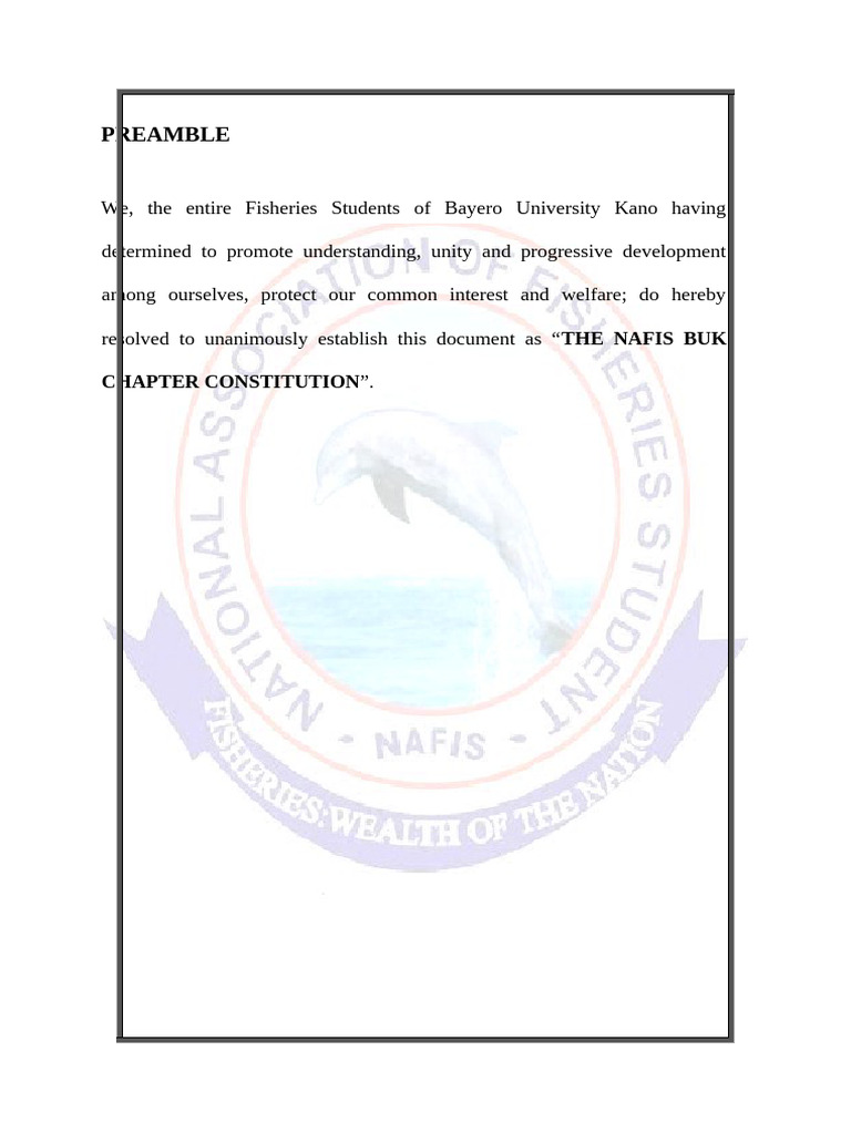 Nafis Buk Constitution Final | PDF