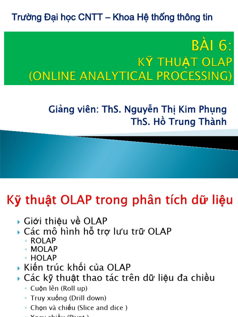 Bai 6 - Ky Thuat OLAP | PDF