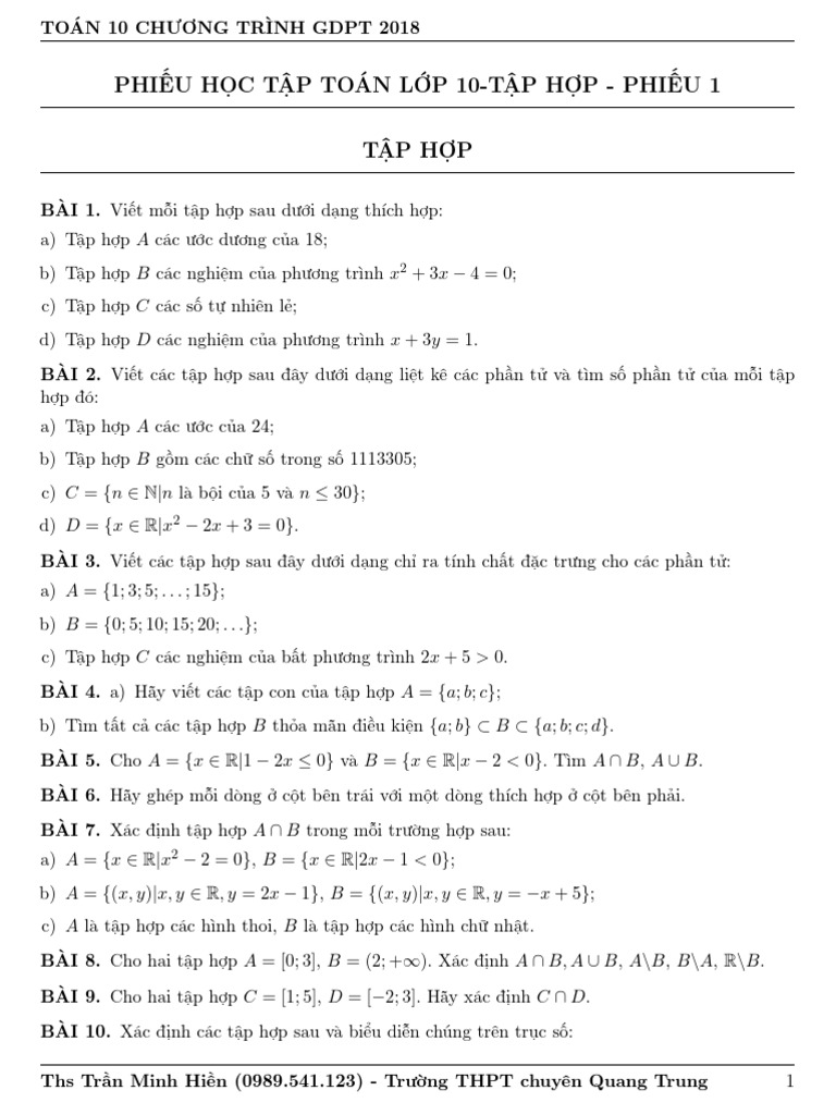 Toan10 Phieu1,2 Taphop 22-09 | PDF