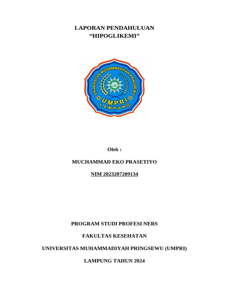 LP Dan Askep Hipoglikemi M EKO | PDF