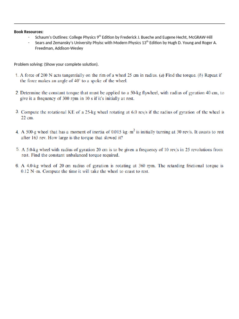 Rigid Body Rotation | PDF
