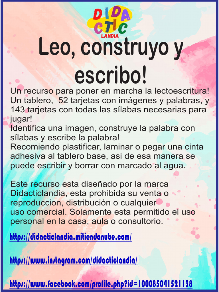 Leo, Construyo y Escribo | PDF