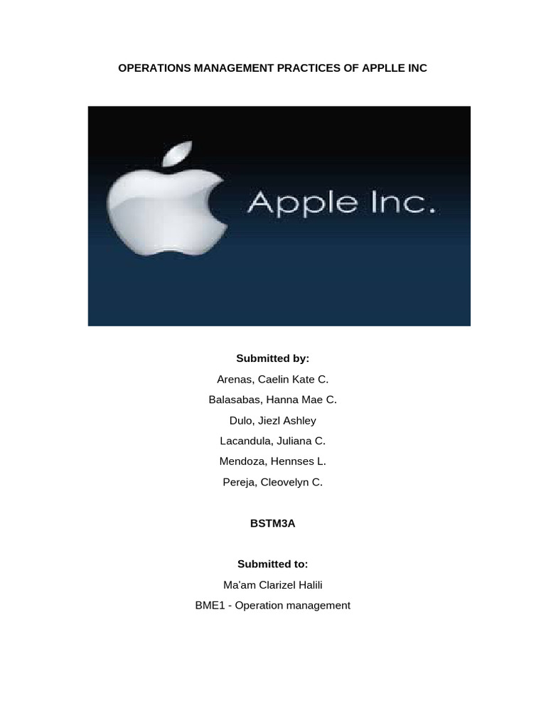 Chapter4 Bme1 Apple Inc | PDF