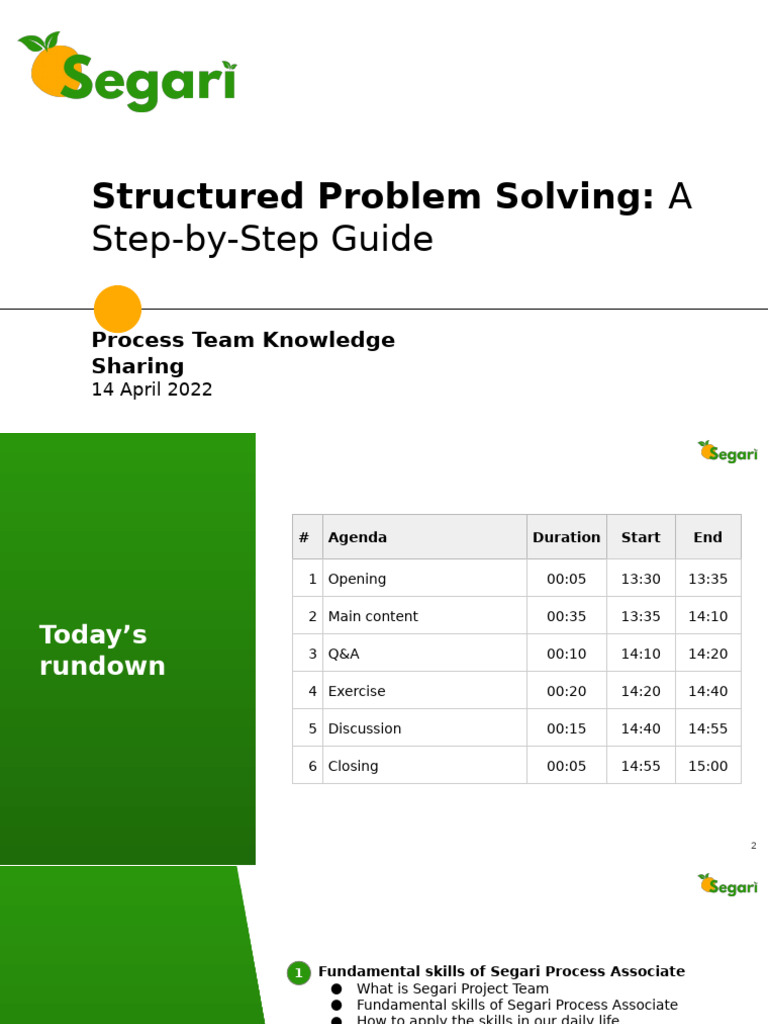 Structured Problem Solving - vF2 | PDF