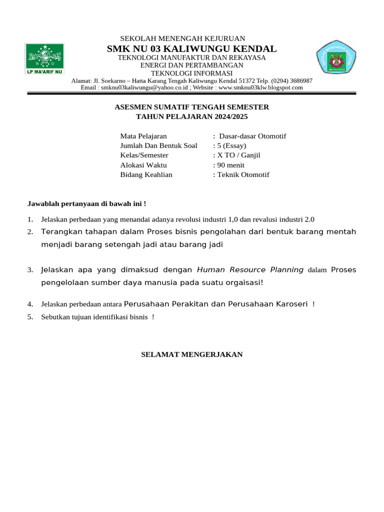 Kunci Jawaban Ddto X - Rusmana | PDF