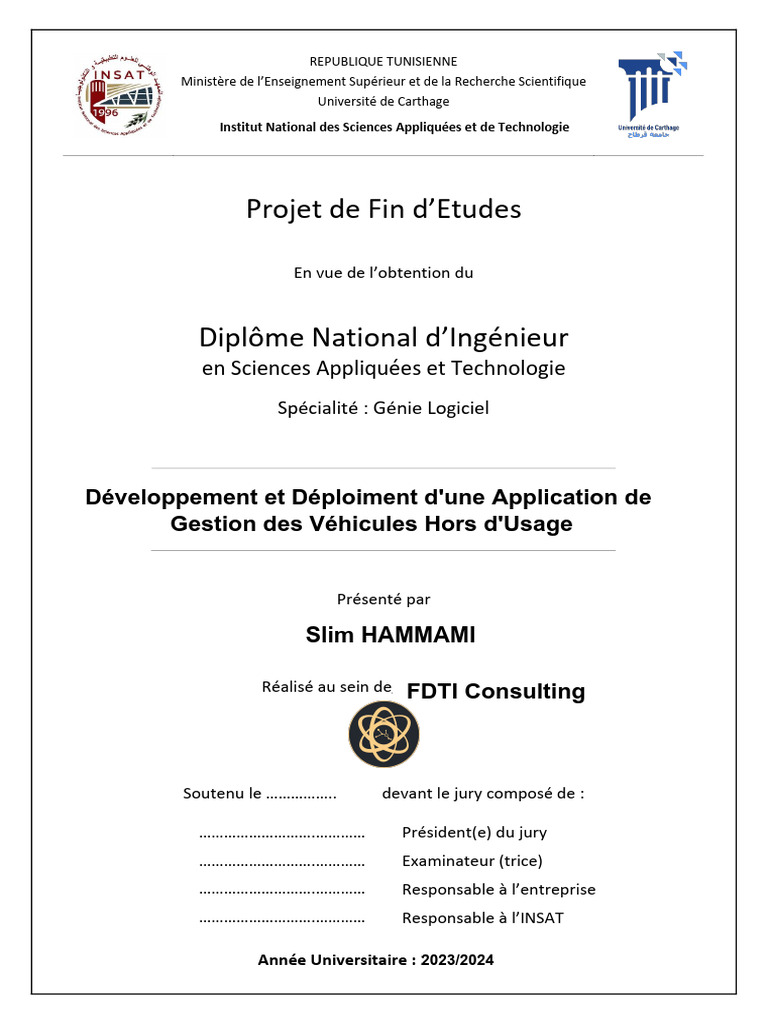 Rapport de PFE Refacto Des Chapitre | PDF