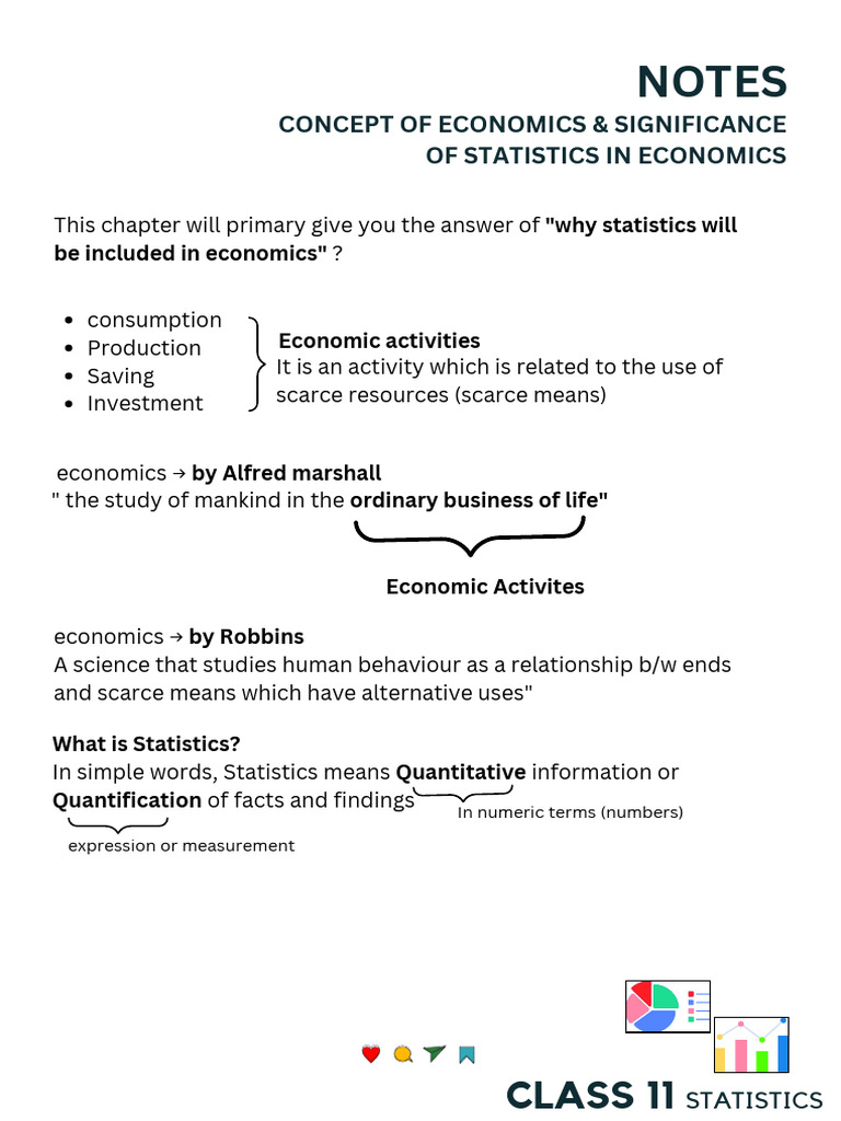 Concept of Economics & Significance of Statistics in Economics | PDF ...