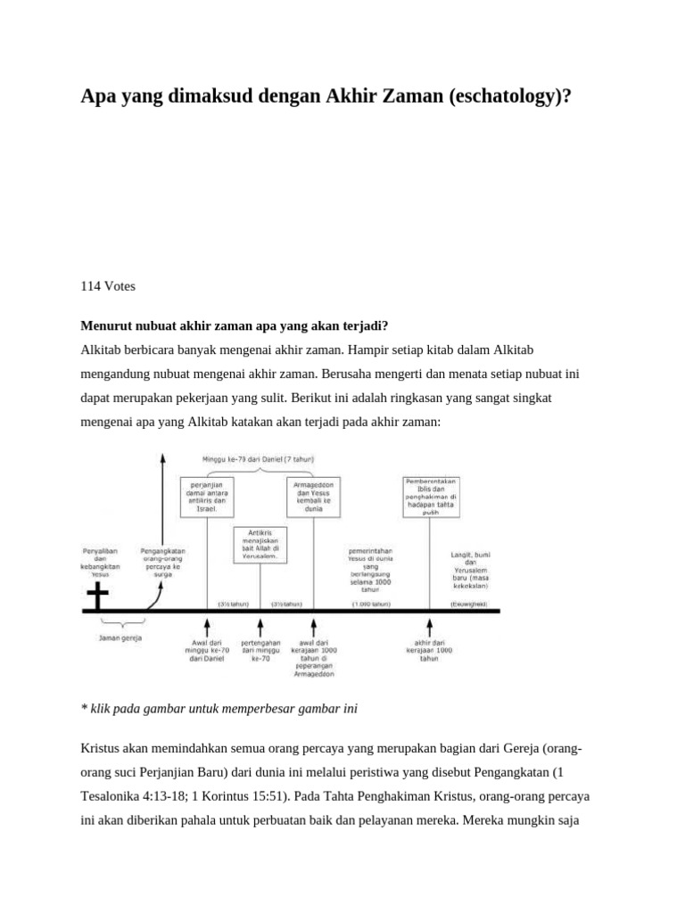 Apa yang dimaksud dengan Akhir Zaman | PDF