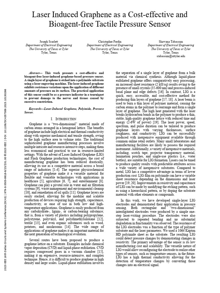 2023 - Laser Induced Graphene As A Cost-Effective and Bioagent-Free ...