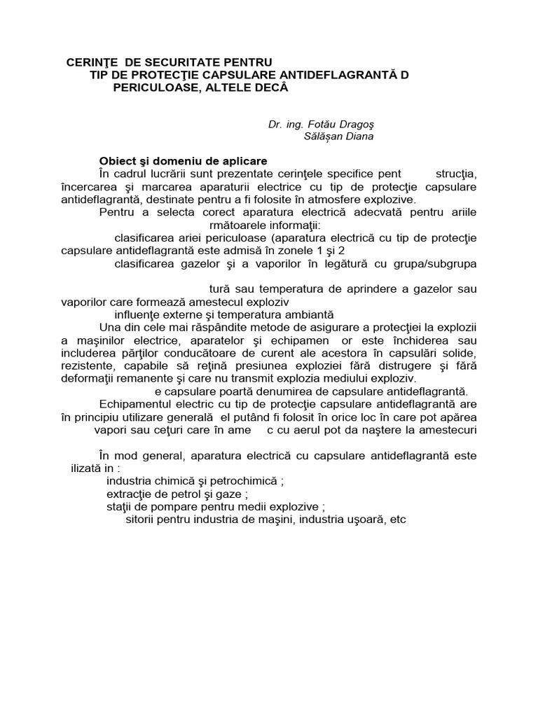 6 Echipamente Cu Capsulare Antideflagranta - 2017 | PDF