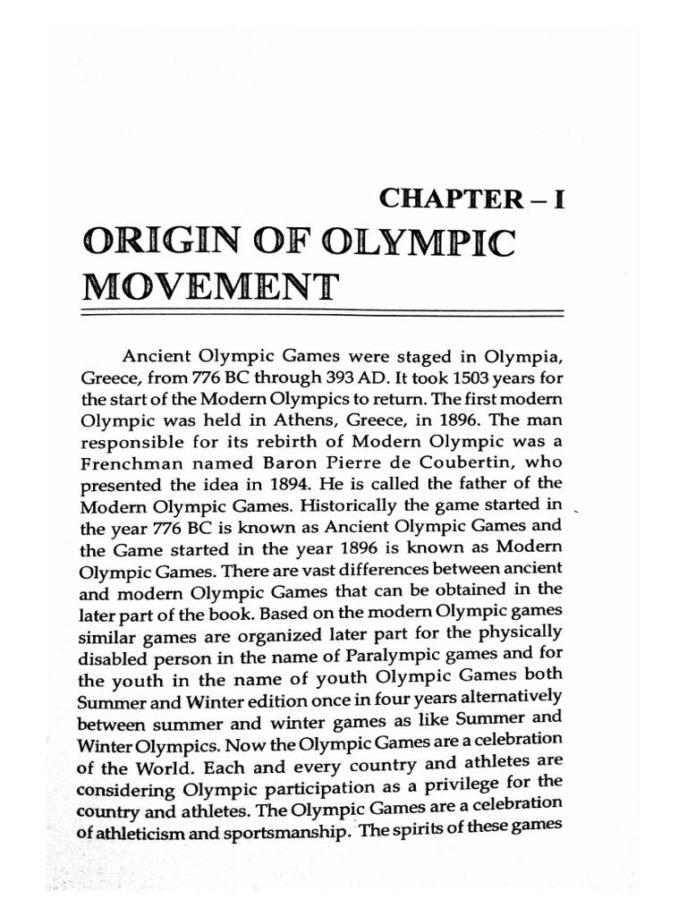 Olympic Education Notes | PDF