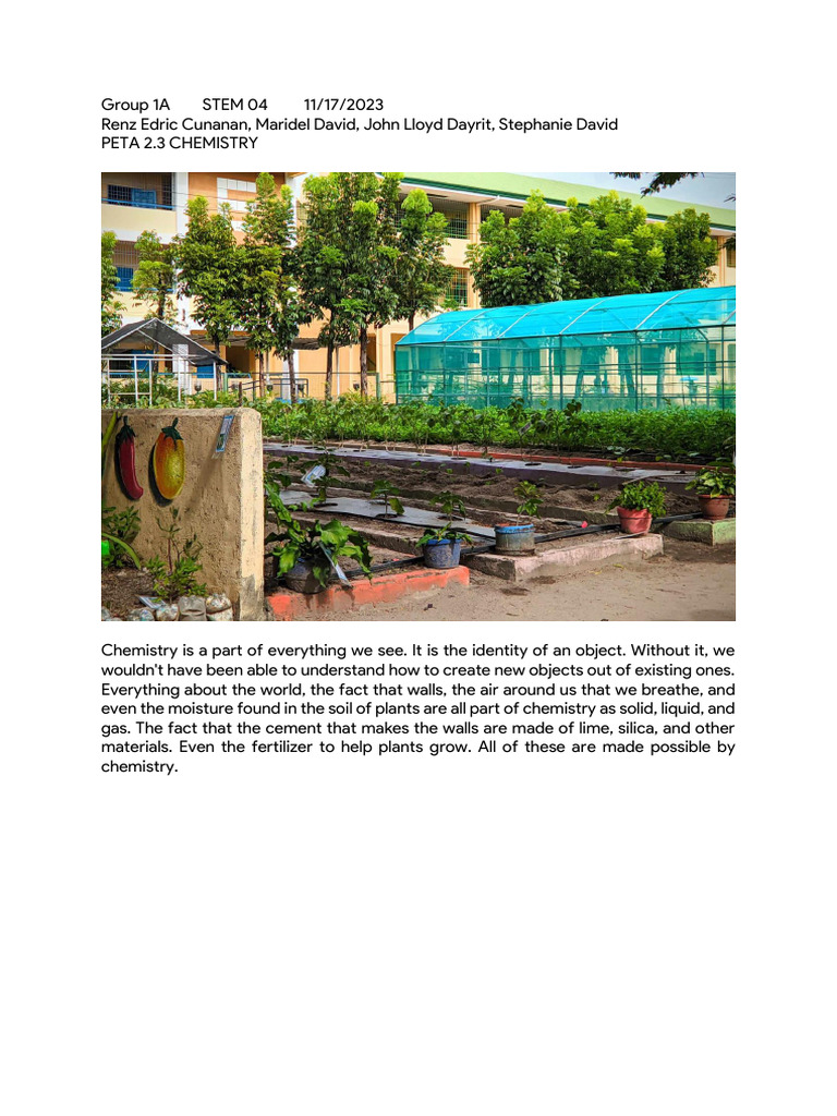 Chem PT2.3 Group1a | PDF