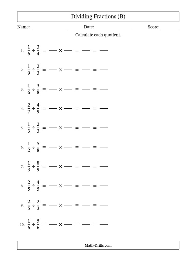 Dividing Fractions With Simplifying 2 | PDF