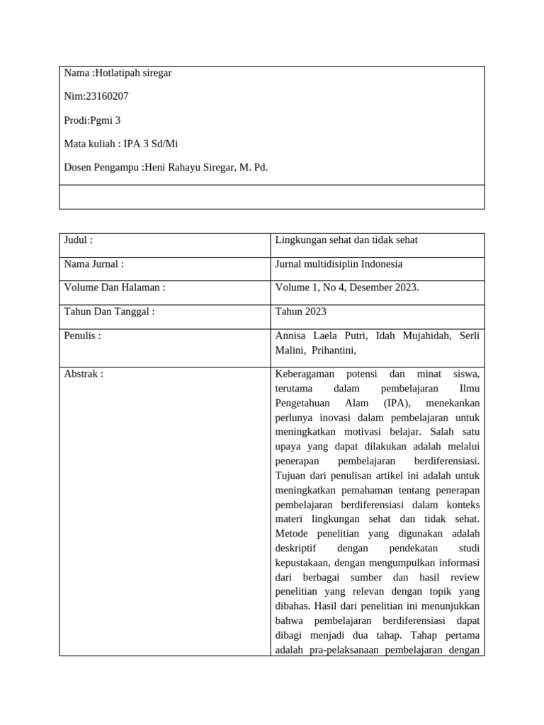 Review Jurnal - Hotlatipah SRG | PDF