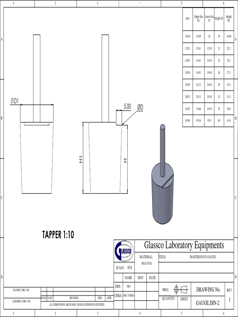GAUGE - Din-2 Master Plug Gauge | PDF