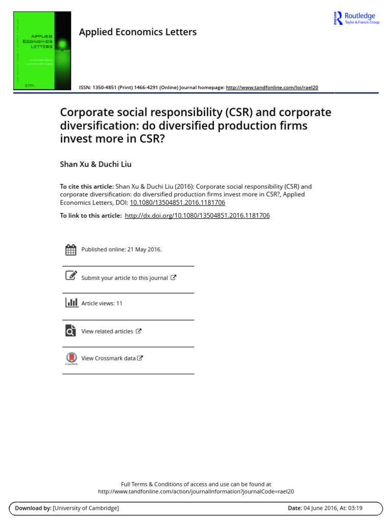 CSR 1 | PDF