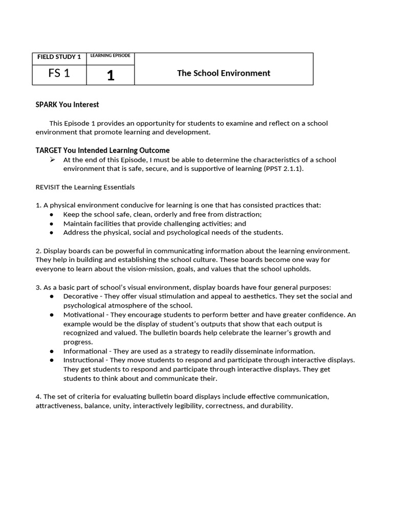 FS 1 Episode 1 | PDF