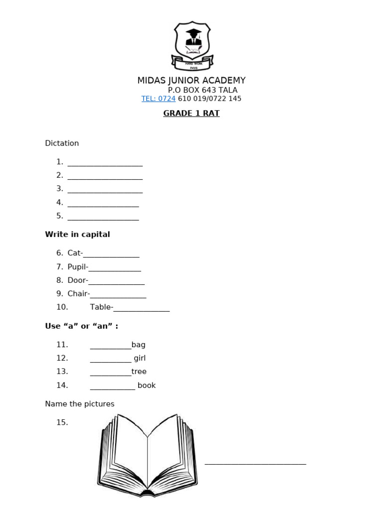 English Grade 1 | PDF