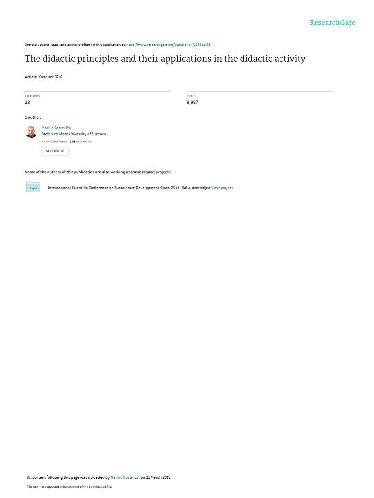 Didactic Principles - 240305 - 192623 | PDF