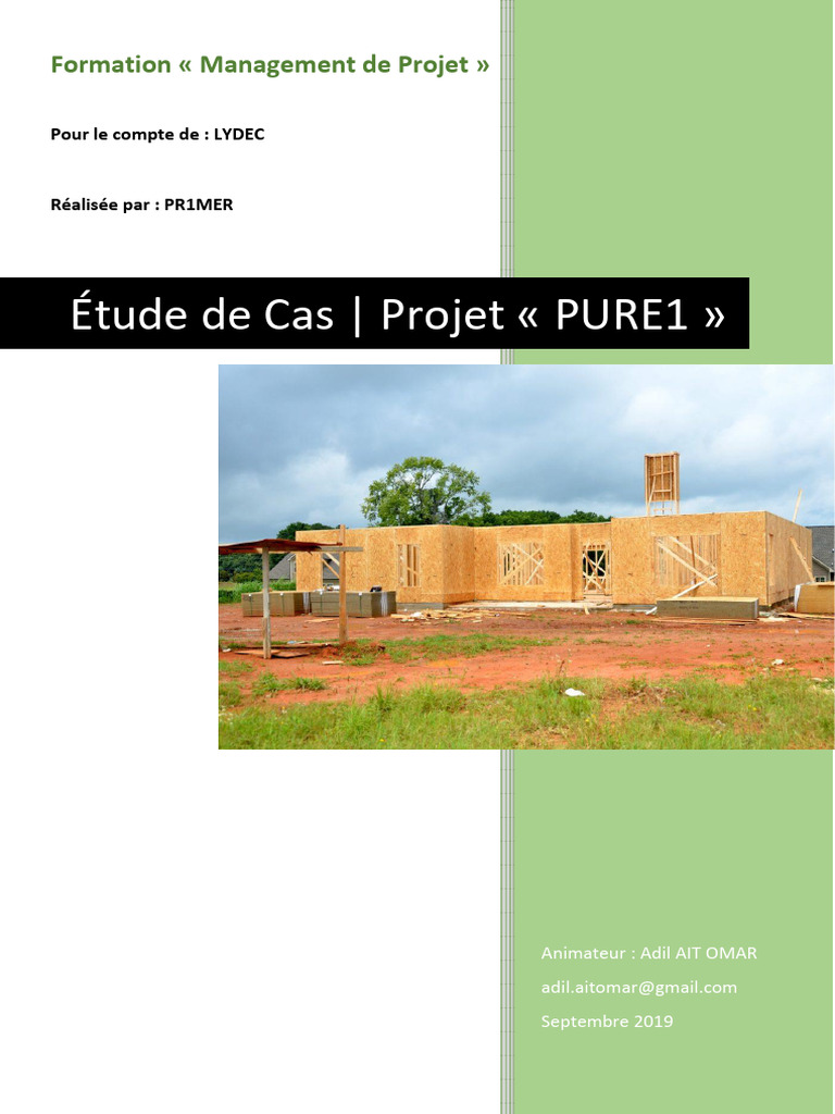 Etude de Cas - Projet PRINCE2 Complet | PDF