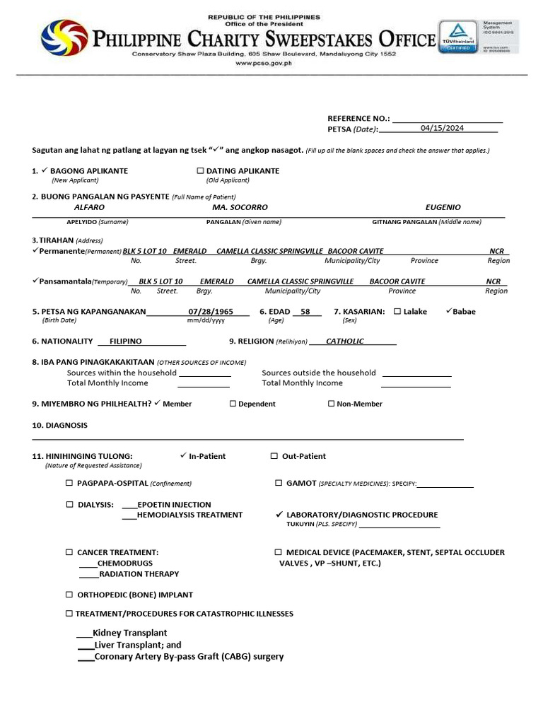 Pcso (Map Form) | PDF