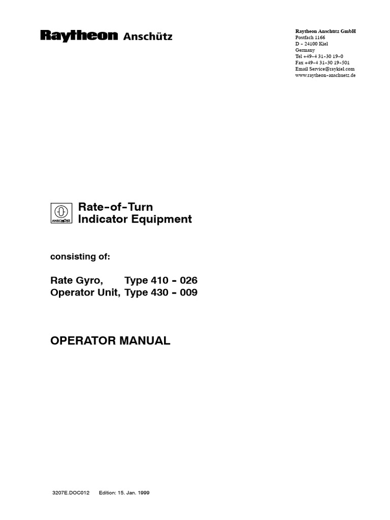 3207 Rate of Turn | PDF