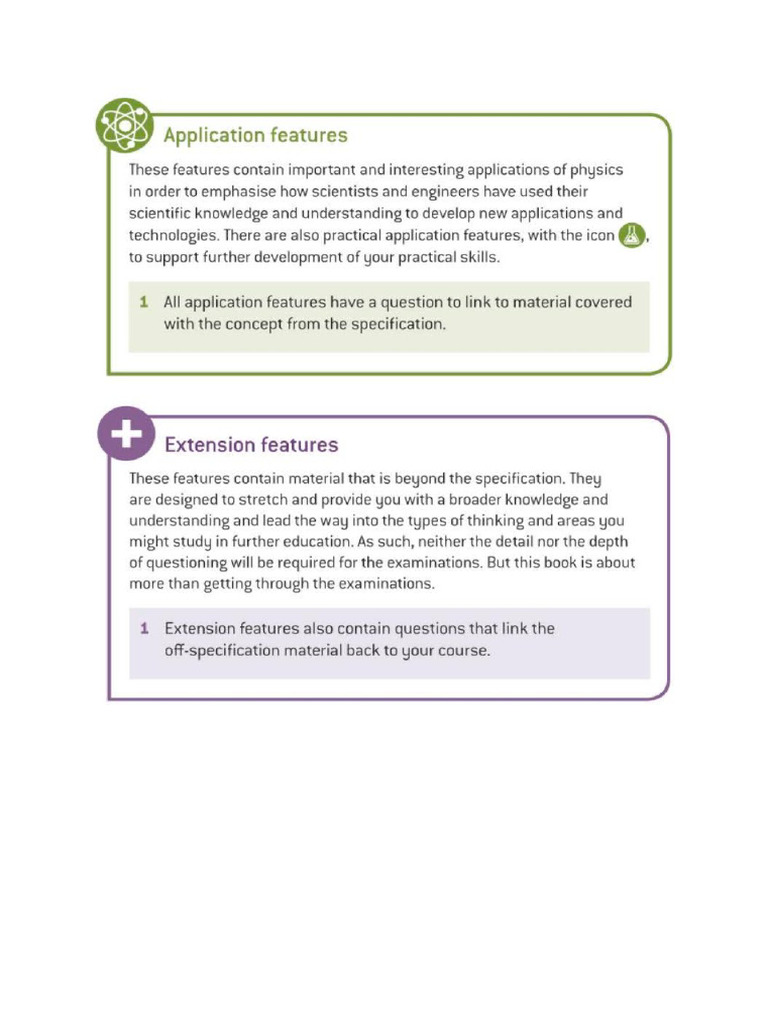 Physics Application and Extension Features | PDF