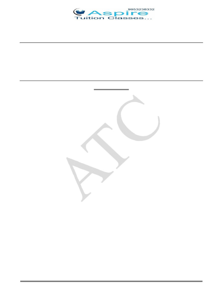 ATC_CHAPTERWISE TEST PAPERS | PDF