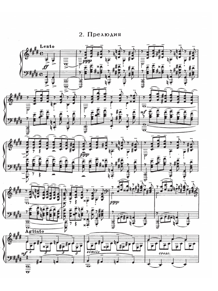 Rachmaninoff - Prelude in C Sharp Minor Op. 3 No. 2 | PDF