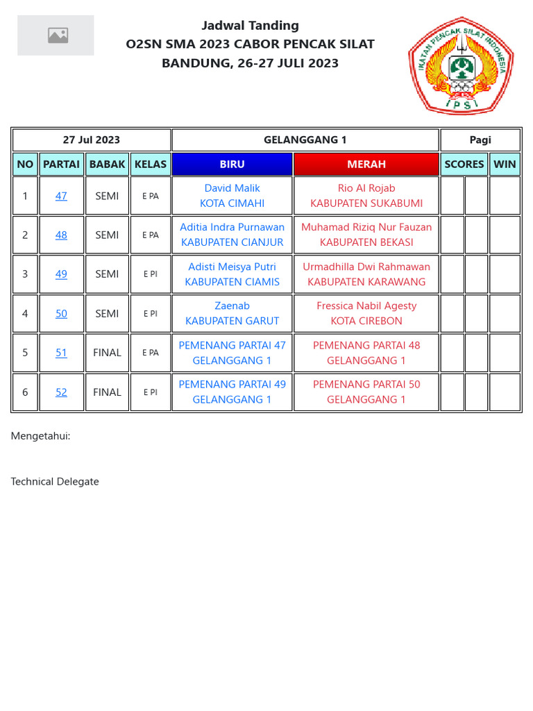 Jadwal Pagi Semi N Final h2 | PDF