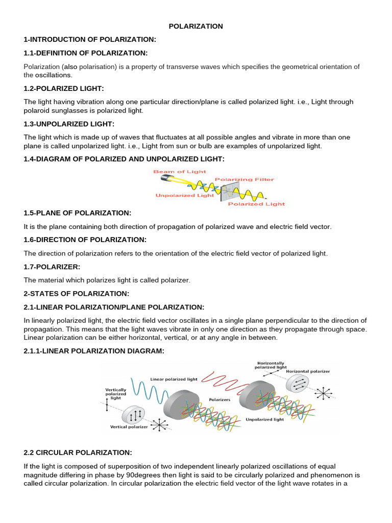 Polarization | PDF