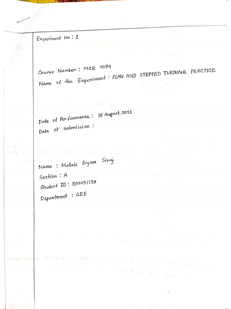 Mce Lab Reports | PDF