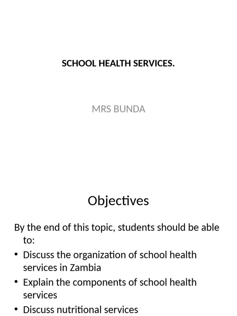 School Health Services | PDF