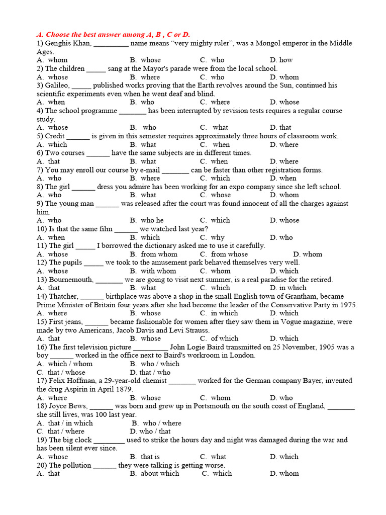 Relative Clause | PDF